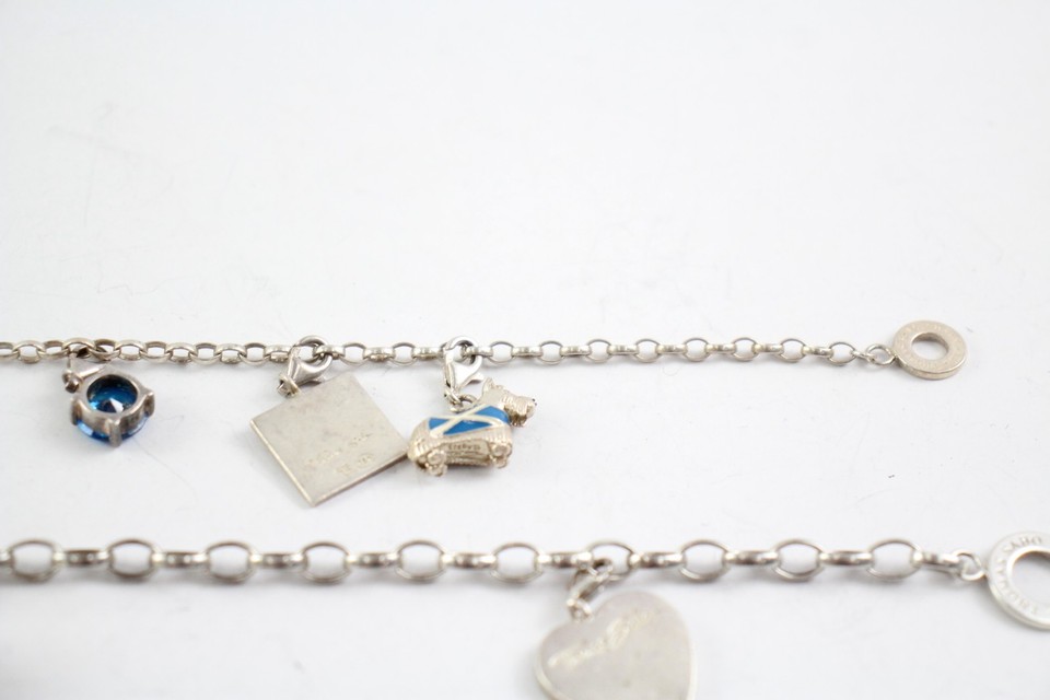 Thomas Sabo Sterling Silver Bracelets Charms Scottie Dog Heart Stone ...