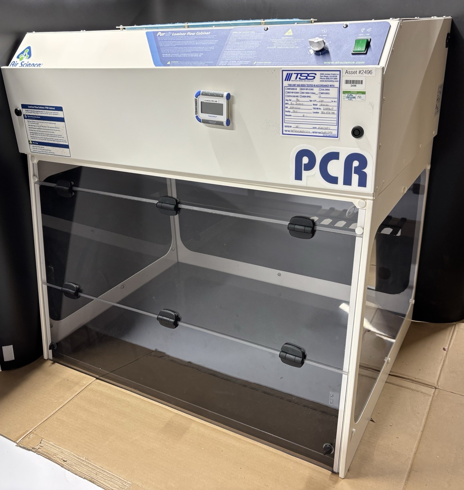 Air Science PurAir PCR-36 Laminar Flow Cabinet 36” – Certified IEST-RP ...
