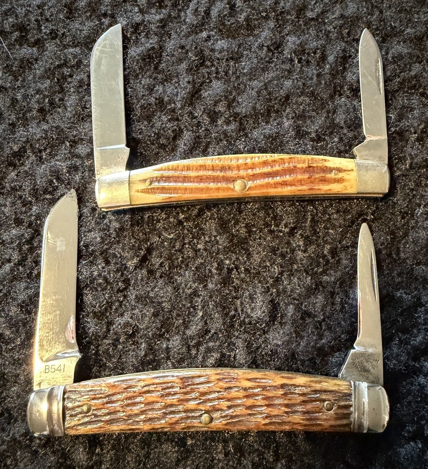 2 Vintage Half Congress Bone Knives Shapleigh Diamond Edge & Queen | eBay