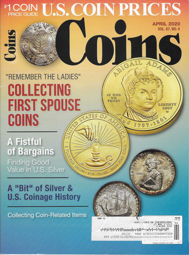 Coins Magazine #1 Coin Price Guide Apr 2020 Vol 67 No 4 First Spouse ...