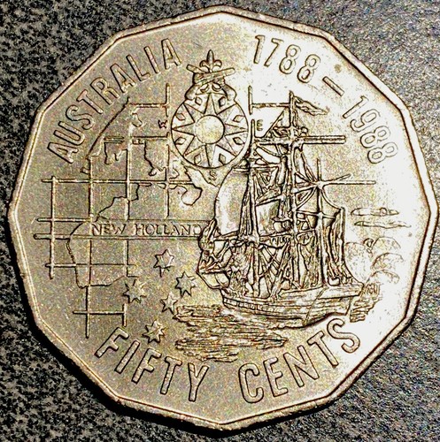 1988 Australia 50c Cent Coin - Royal Mint Special Edition Mintage Coins ...