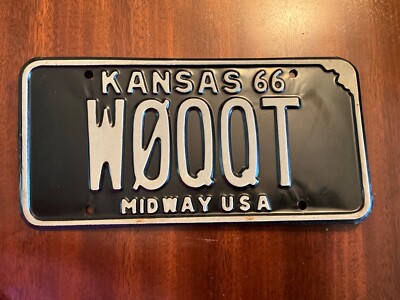 1966 Kansas Amateur Radio License Plate Tag W0QQT Ham radio | eBay