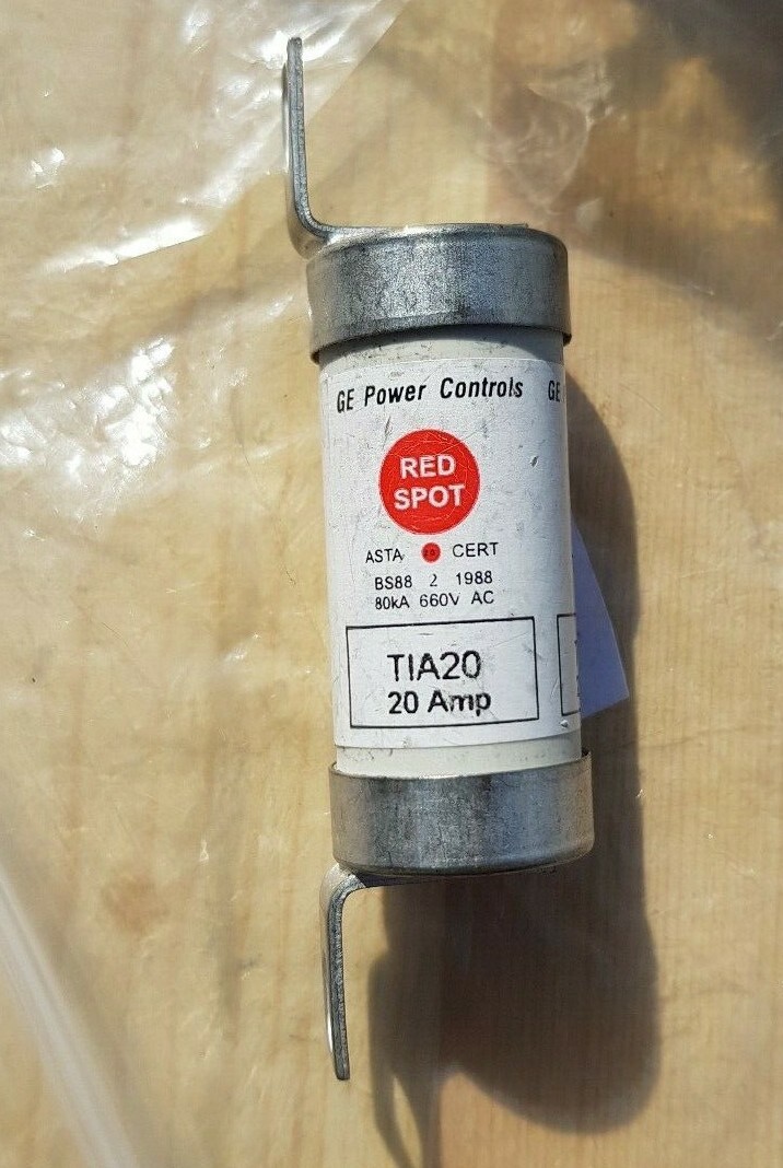 GE Power Red Spot fuse TIA20 20a 80kA 660v AC 40kA 460v DC Type gG New ...