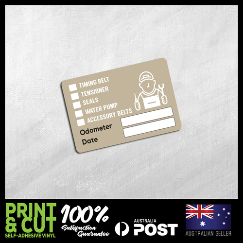 10x Custom Next Service Due Label Stickers 65x45mm Maintenance Vehicle ...