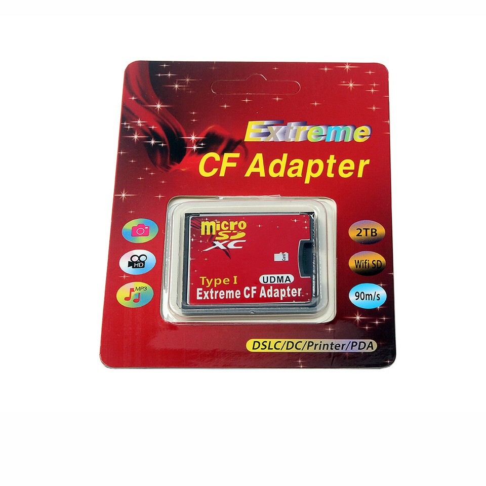 Dual 2 port Micro SD SDHC to Compact Flash CF 1 Type I Card Adapter ...