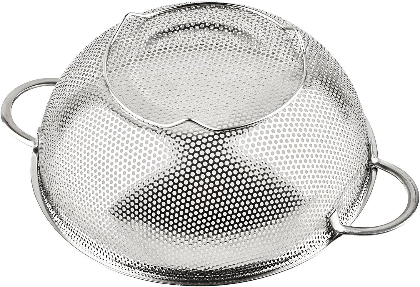 3-Piece Stainless Steel Mesh Micro-Perforated Strainer Colander Set 1 ...