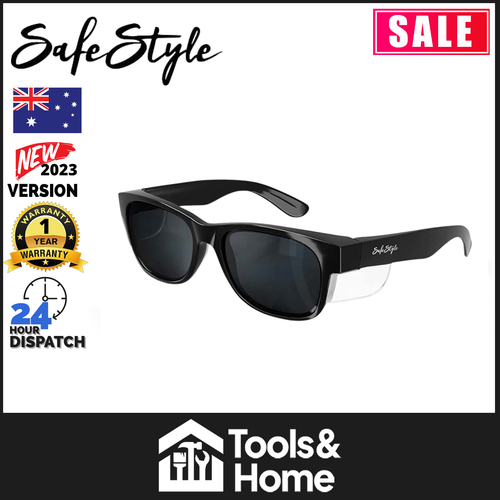 SafeStyle UV400 Classics Black Frame Polarised Lens Safety Glasses ...