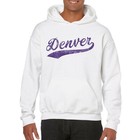 Denver Baseball Script - Hometown FOOTBALL SPORTS TEAM Hoodie - White ...