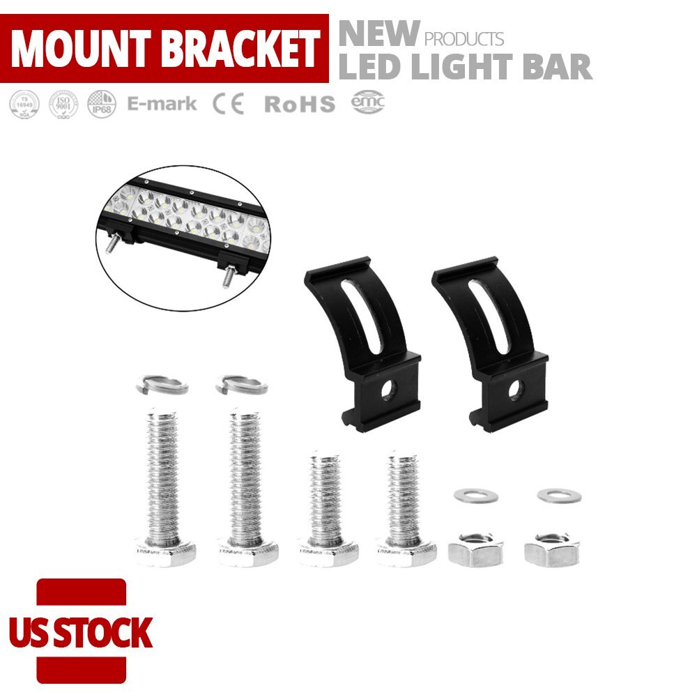 2x Mount Bracket LED Work Light Bar Cube Pods Base Mounting Holder ...