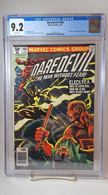 Daredevil #168 CGC 9.2 1st Appearance of Elektra & Origin Frank Miller ...