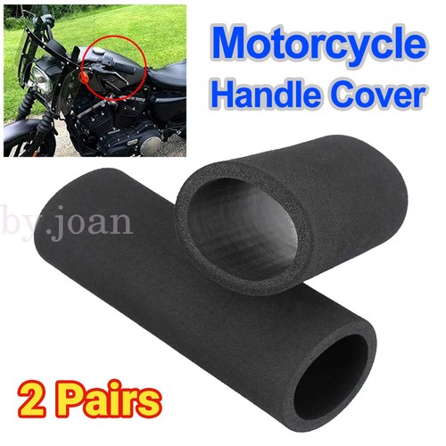 2Pcs Motorbike Motorcycle Anti Vibration Handle Bar Foam Comfort Slip ...