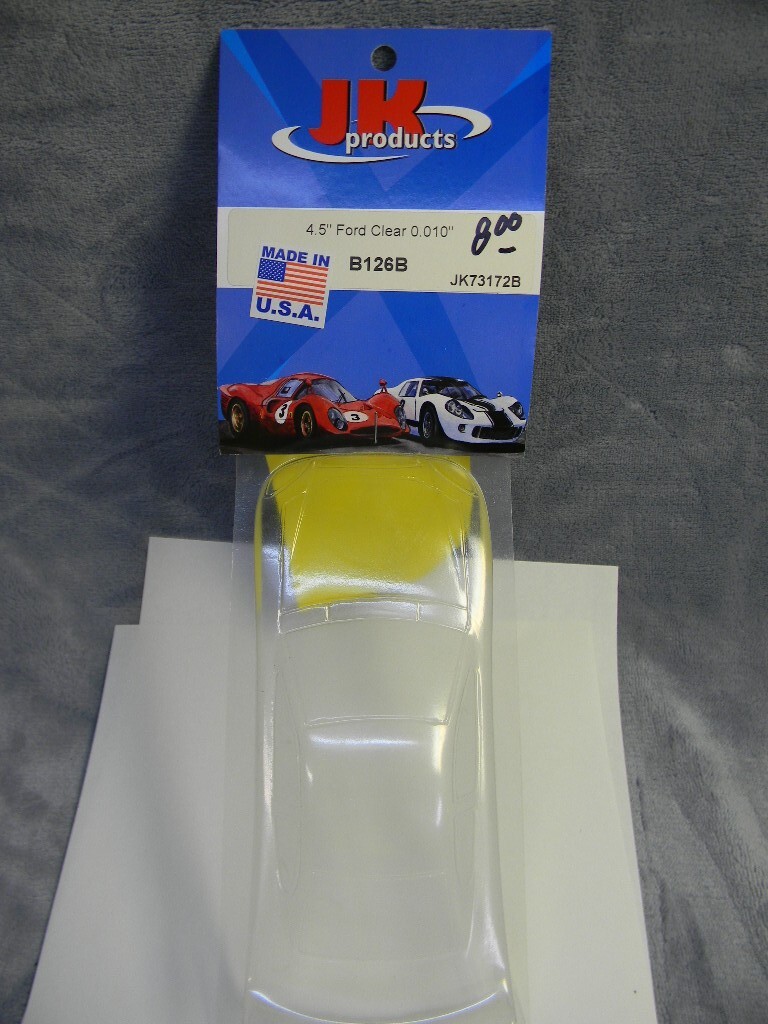 1/24 SCALE CLEAR 4" FORD TAURUS LATE MODEL .010" SLOT BODY JK PRODUCTS ...