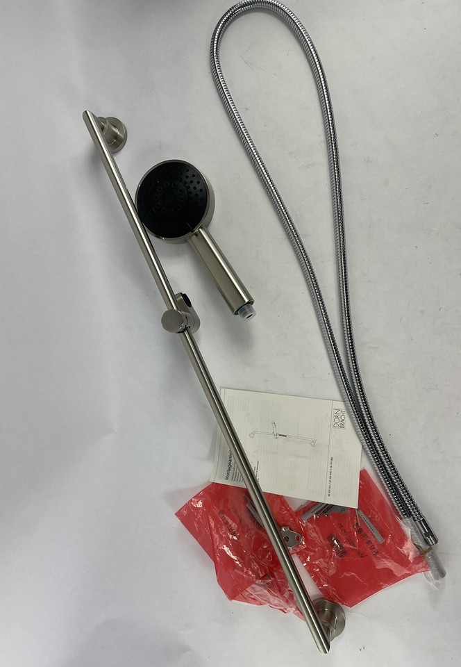 Dornbracht 26403892-06 Tara Hand Shower Set in Brushed Stainless Steel ...