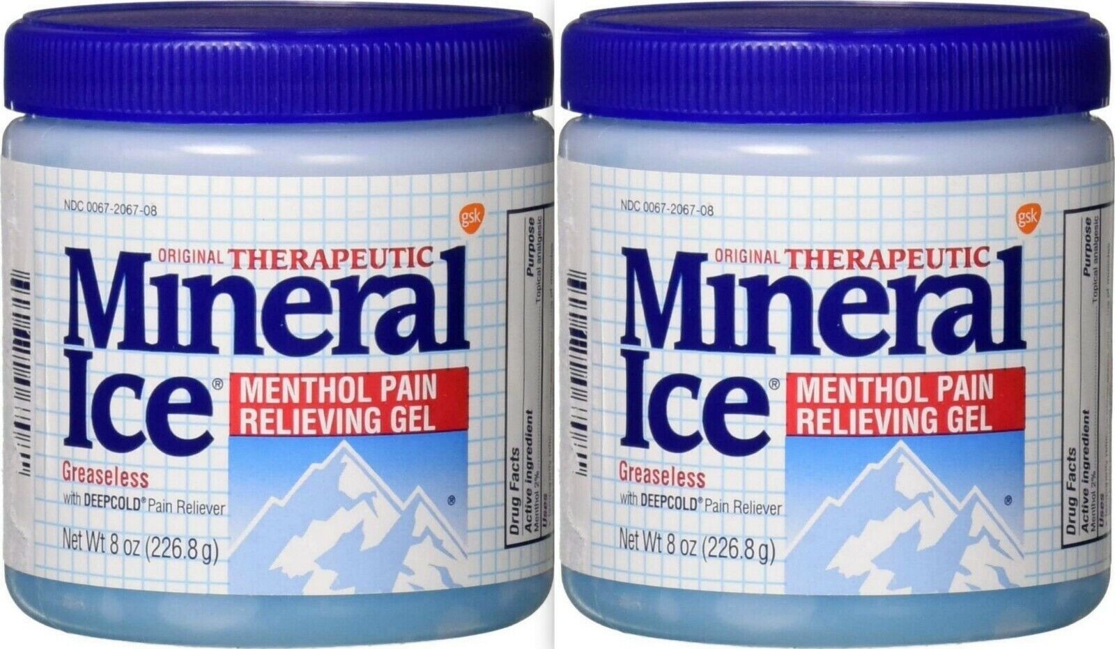 MINERAL ICE Menthol Pain Gel 8oz Tub 2 Pack GERIMED | eBay
