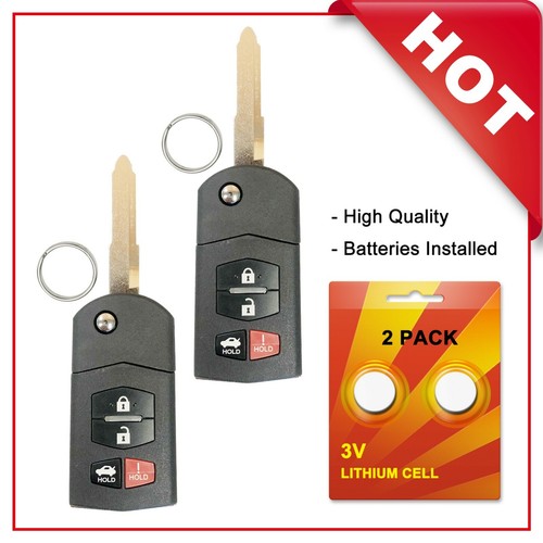 2 For 2005 2006 2007 2008 Mazda 6 Sedan RX-8 Keyless Entry Remote Flip ...