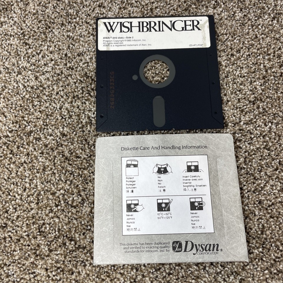 Infocom Wishbringer for Atari Computers Atari 800 Floppy Disk Game | eBay