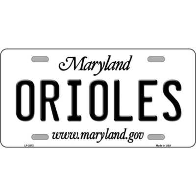 Orioles Maryland State Novelty Metal License Plate Tag LP-2072 | eBay