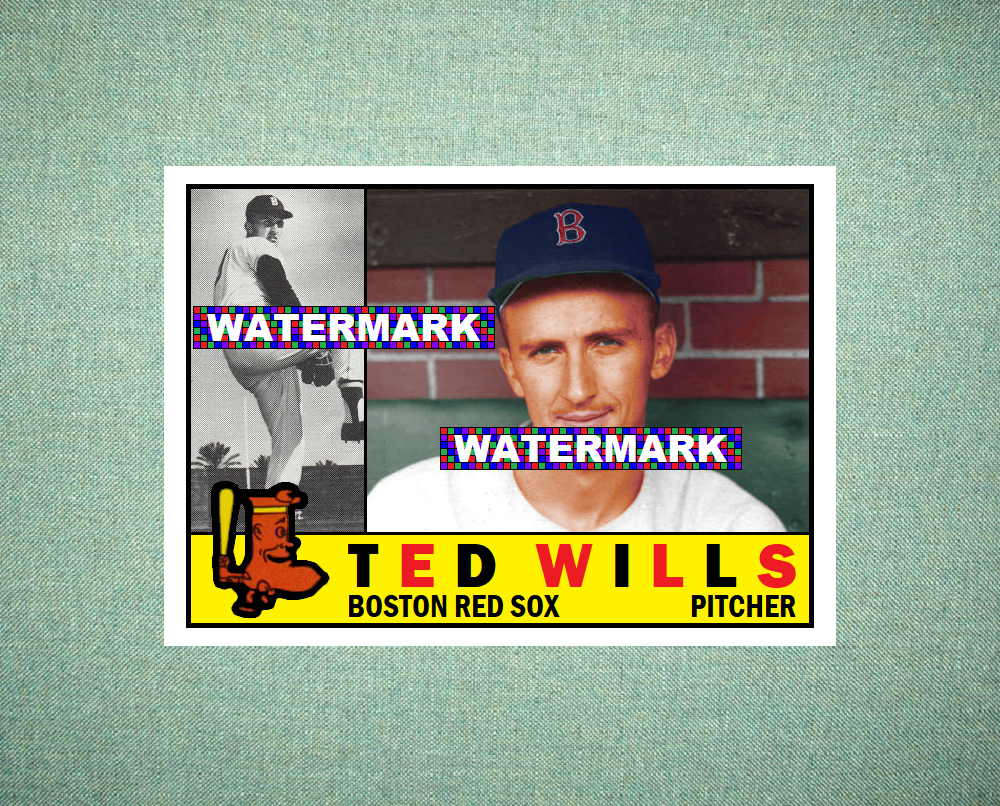 Ted Wills Boston Red Sox 1960 Style Custom Baseball Art Card | eBay