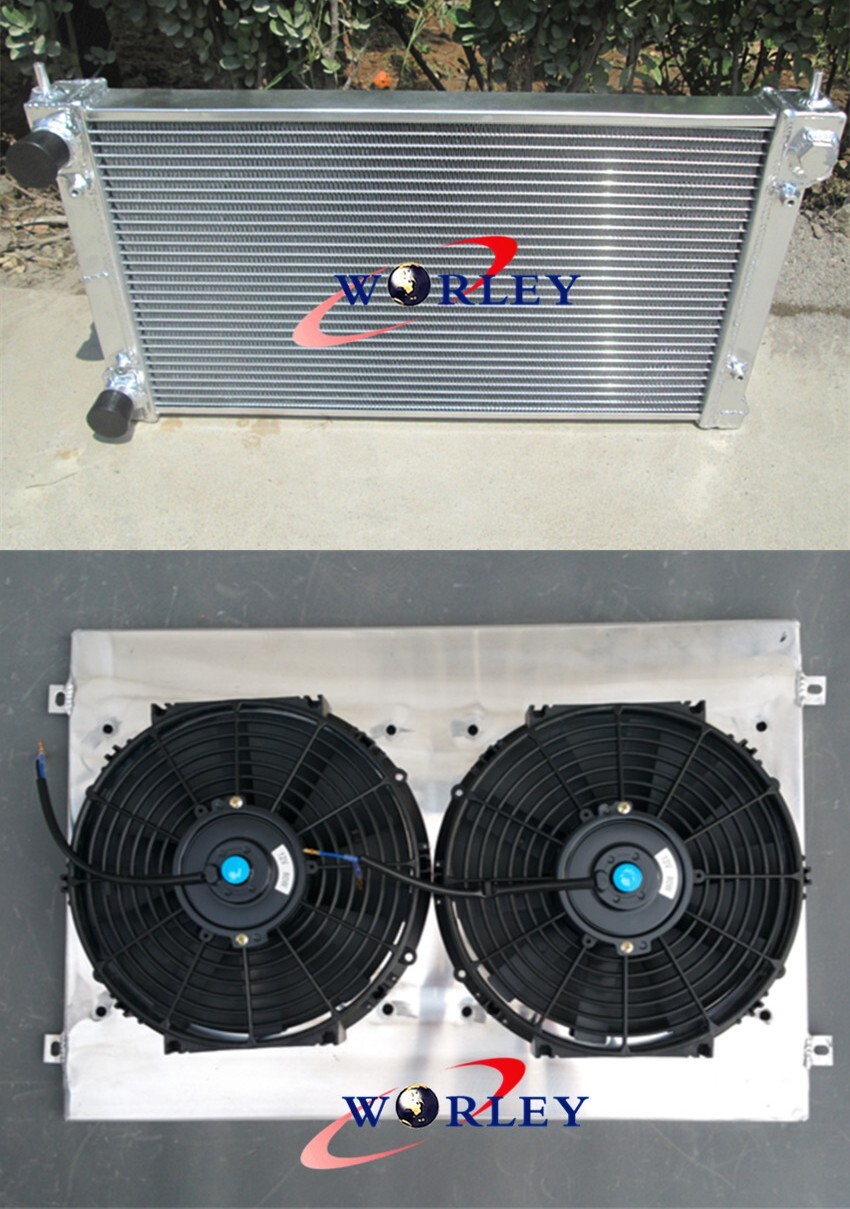 2Row Aluminum Radiator &Shroud Fans for VW GOLF MK1 MK2 GTI/SCIROCCO 1. ...