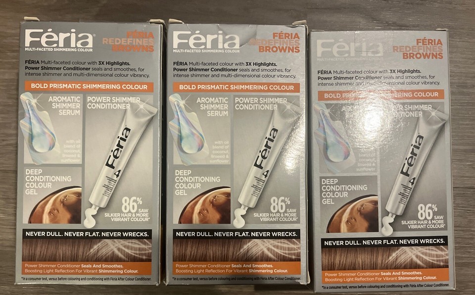 3 Packs L'Oreal Paris Feria Hair Color ~ # B61 ~ Hi-Lift Brown ~ | eBay