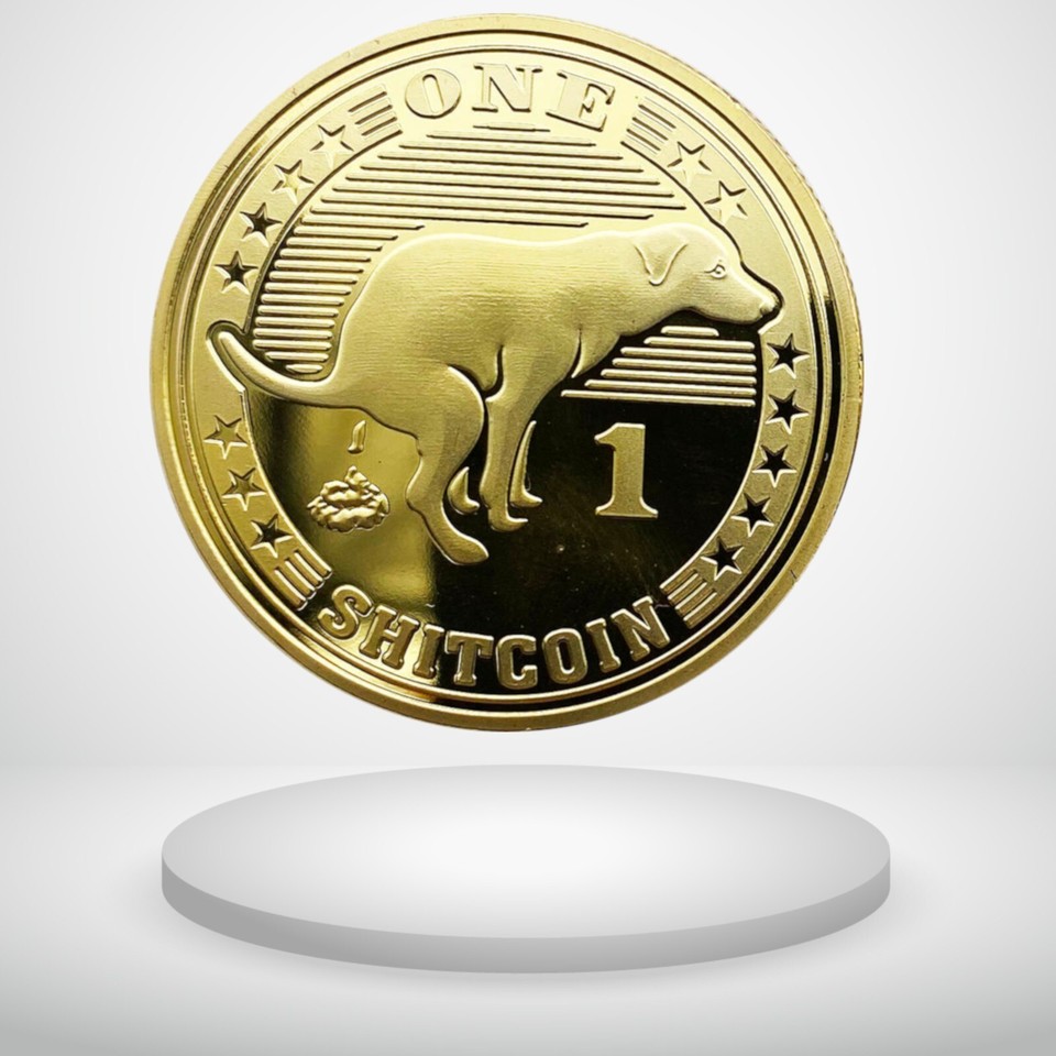 Shitcoin | STC Physical Crypto Coin Novelty Souvenir Token Gold Color ...