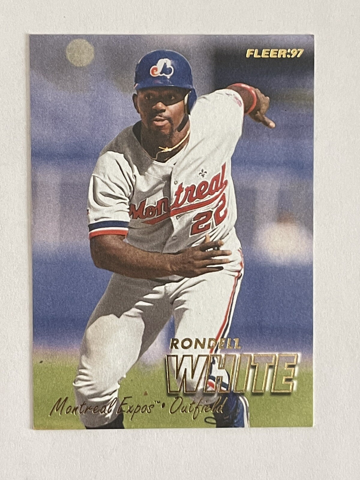 FLEER 1997 MLB RONDELL WHITE #389 OUTFIELD MONTREAL EXPOS BASEBALL CARD ...