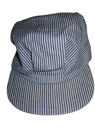 Vintage Striped Engineer Hat Cap Hat Mens NEW | eBay