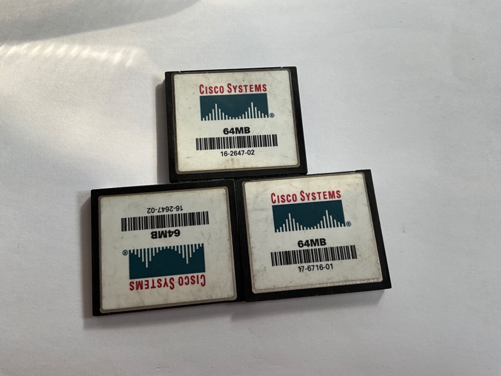 Lot of 3pcs 64mb Cisco compactflash CF I memory card for CFI DSLR Nikon ...
