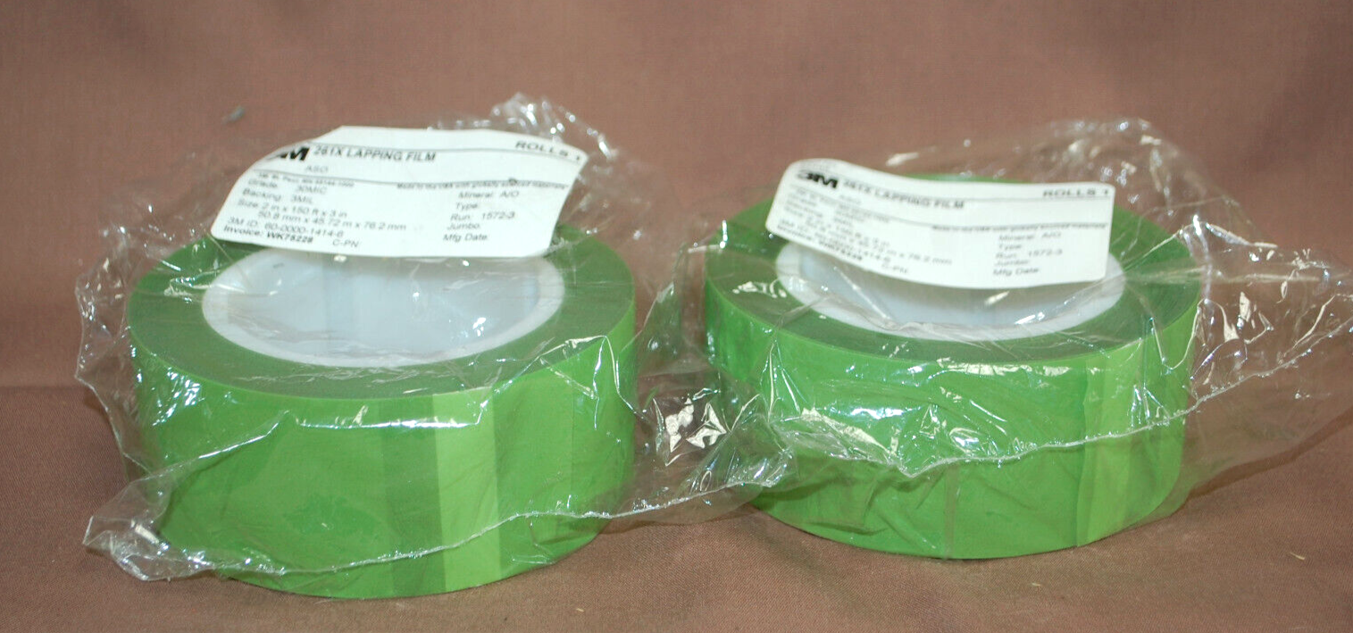 3M Green 261X Lapping Film Roll 30MIC 3MIL 2 in x 150 ft x 3 in 2 Rolls ...