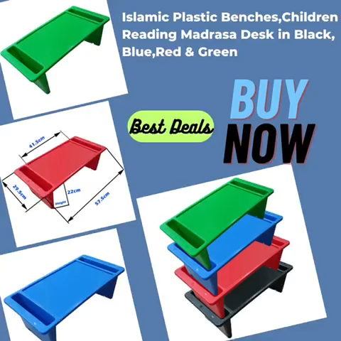 Islamic Plastic Benches,Children Reading Madrasa Desk in Black, Blue ...