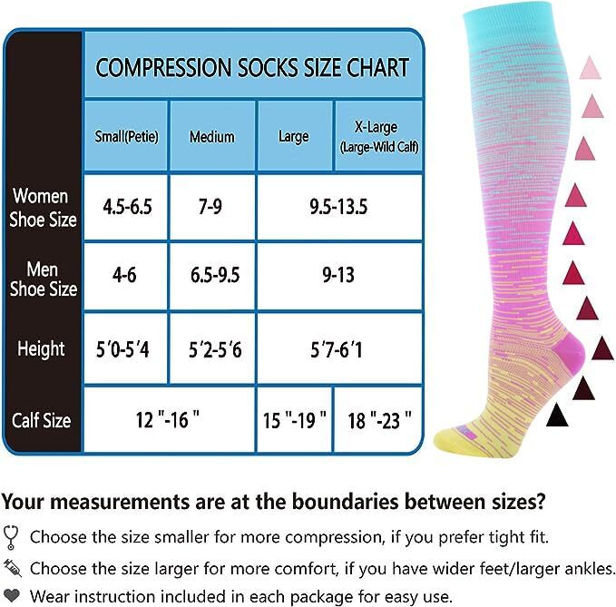 LEVSOX Compression Socks Women and Men, 20-30mmHg, Best for Nurses ...