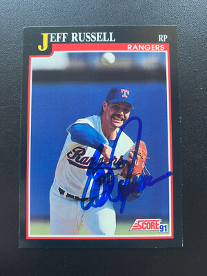 Jeff Russell Signed 1991 Score #277 Card Texas Rangers Autograph COA | eBay