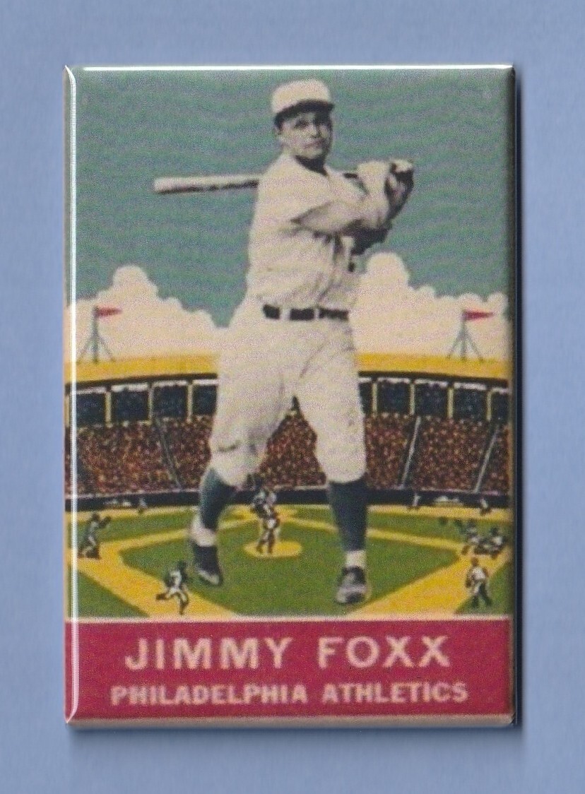 JIMMIE FOXX BASEBALL CARD *2X3 FRIDGE MAGNET* RED SOX WORLD SERIES ALL ...