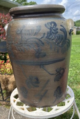 1800’s Decorated Stoneware Jar Crock Morgantown W.VA West Virginia ...