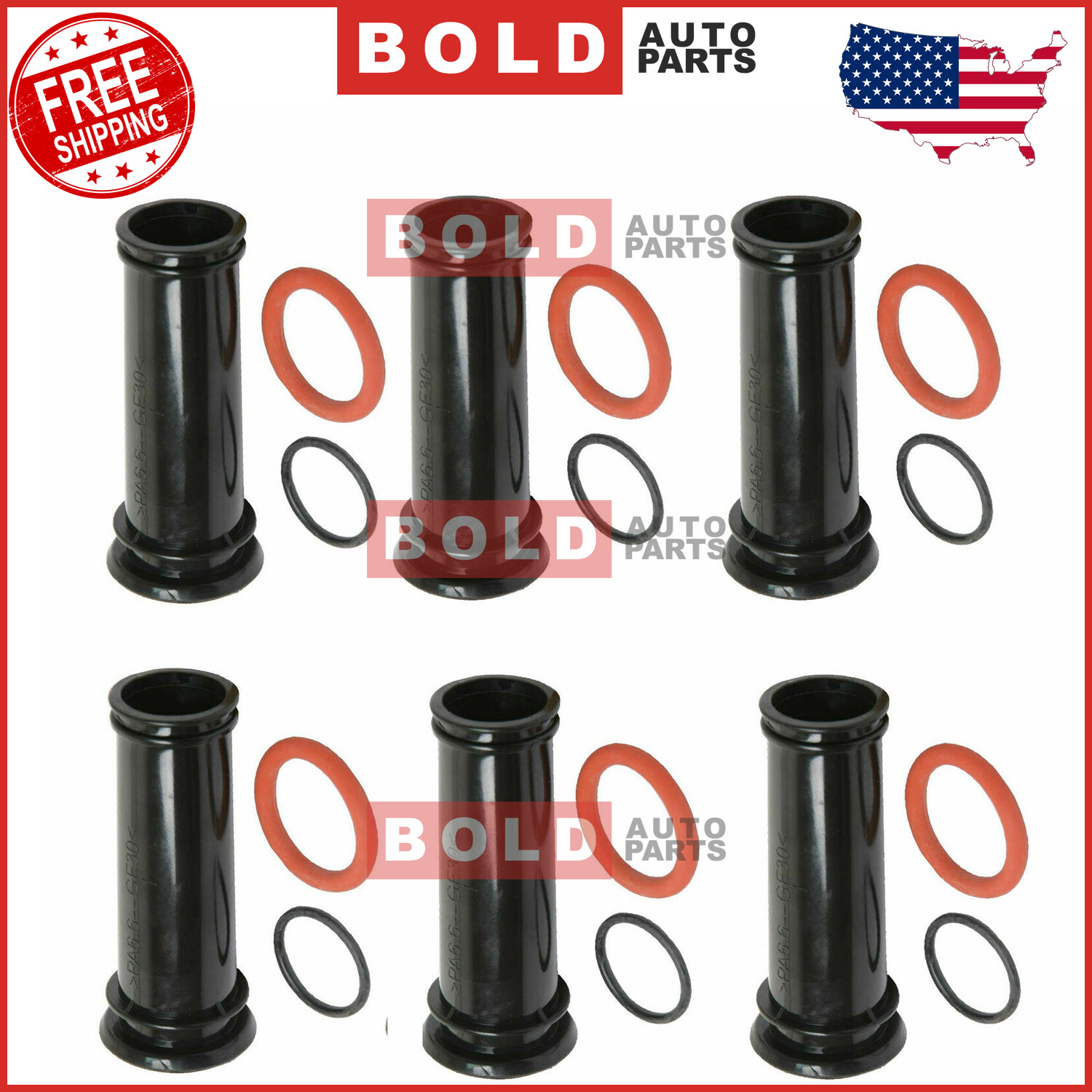 For Porsche 911 Carrera Boxster 986 996 Set of 6 Spark Plug Tubes | eBay