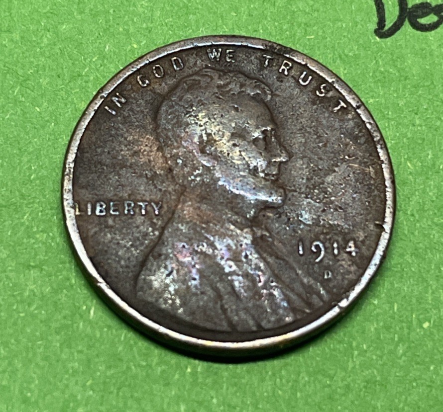 1914-D Lincoln Wheat Cent / Penny 1c Vf Very Fine Details Key Date US ...