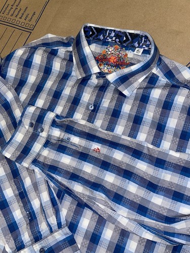 Robert Graham Men's Shirt 3XL Paisley Checkered Pattern | eBay