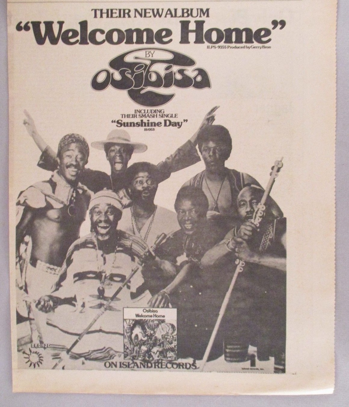 Osibisa "Welcome Home" Album Release PRINT AD - 1976 | eBay