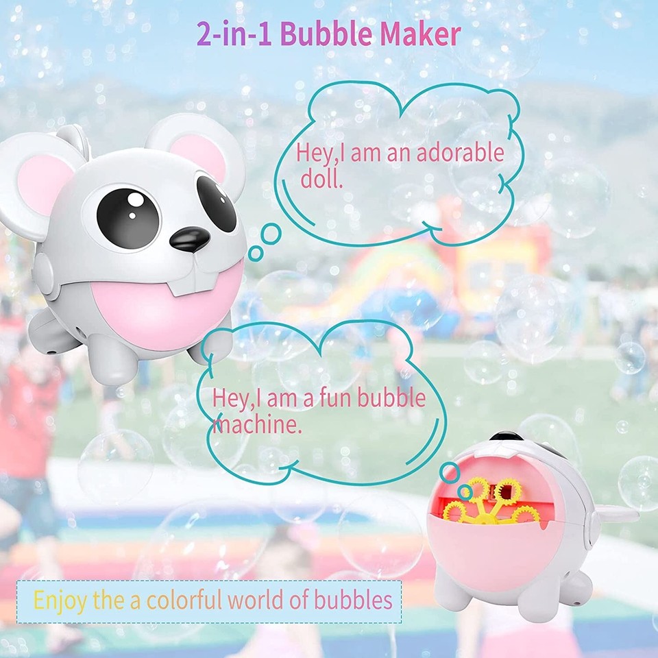 Bubble Fun for Everyone: Electric Mouse Bubble Maker Toy (USB ...
