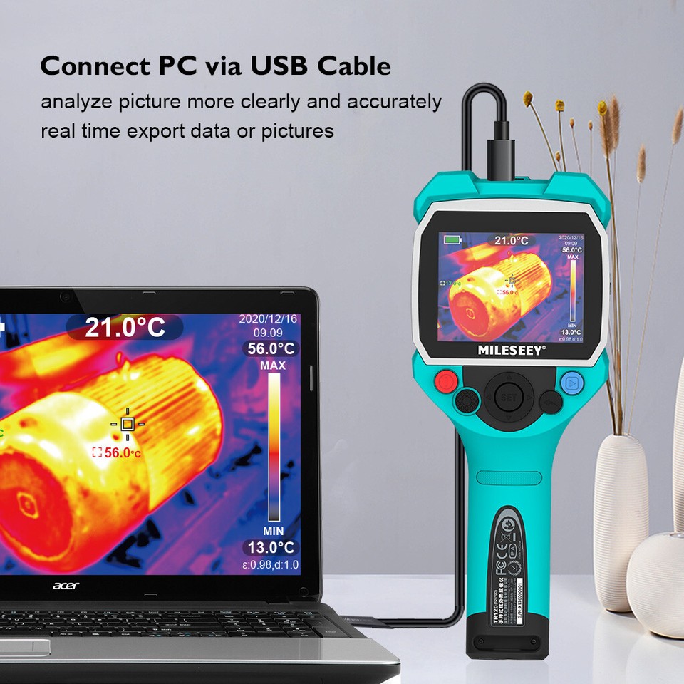 Mileseey Handheld Thermal Imager IR Infrared Imaging Camera With 3.5 ...