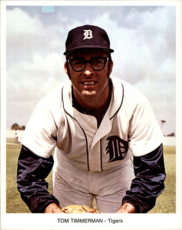 1973 Detroit Tigers Team Issued Tom Timmerman 7" x 8 5/8" Color photo ...