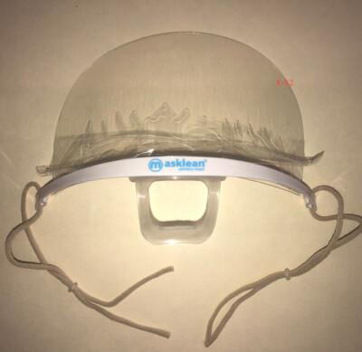 Sanitary Mask spit guard translucent clear plastic masklean brand mouth ...