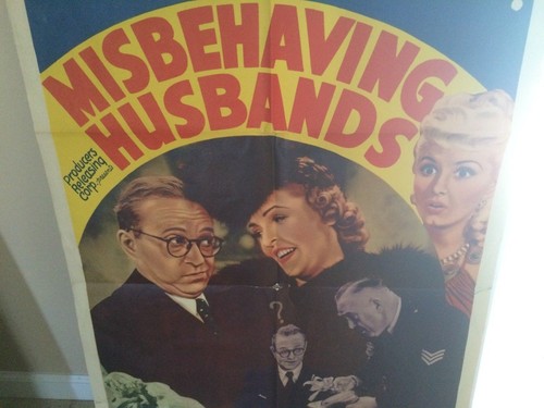 VERY RARE ORIG. VINTAGE 1940 "MISBEHAVING HUSBANDS" MOVIE THEATER ...
