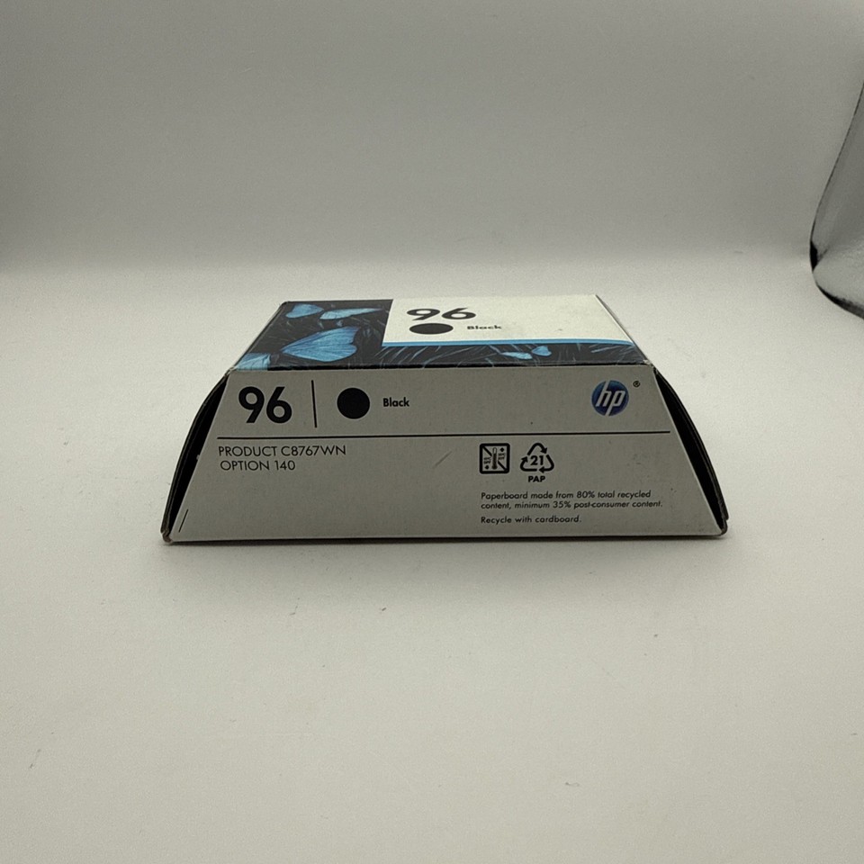 New Sealed Box Genuine OEM HP 96 C8767WN Black Inkjet Cartridge Deskjet ...