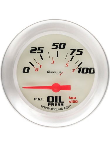 Equus Oil Pressure Gauge 0-100 psi Electric Analog 2-5/8 Diameter ...