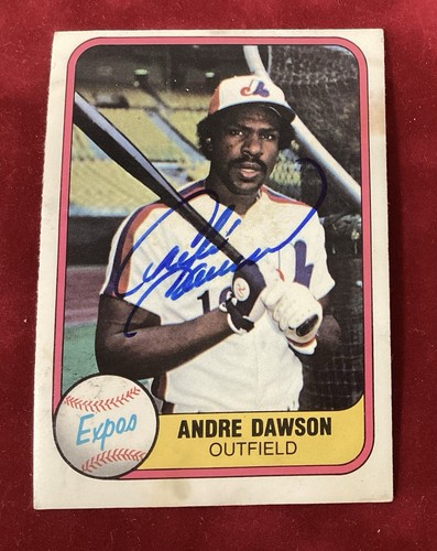 Andre Dawson Signed 1981 Fleer #145 Baseball Card Expos Cubs Autograph ...