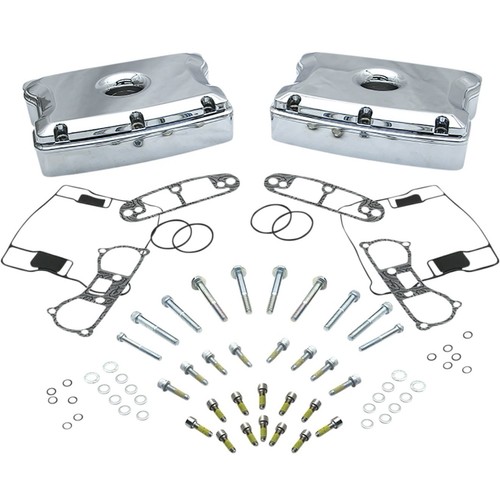 S&S Die Cast Chrome Rocker Box Covers 84-99 Evo Evolution Kit 90-4095 ...
