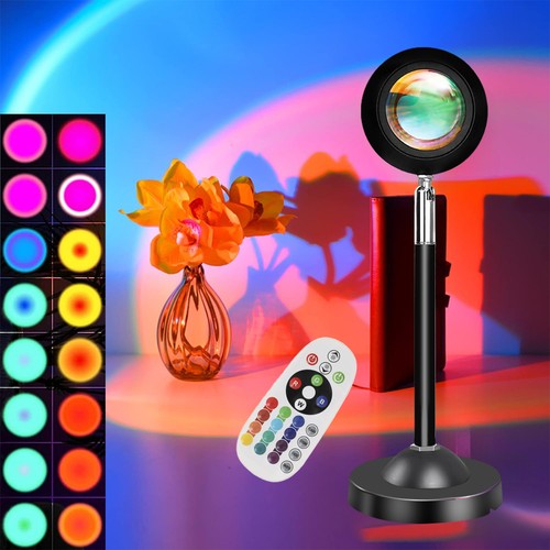 Sunset Lamp Projector, Rainbow Projection Led Lights with Remote NEW | eBay
