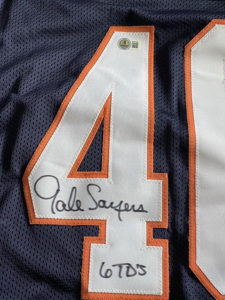 GALE SAYERS SIGNED AUTOGRAPHED JERSEY BECKETT AUTHENTICATION CHICAGO ...