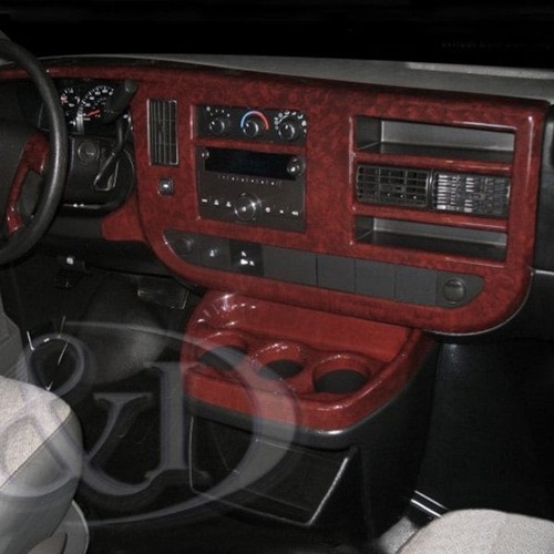 For Chevy Express 2500 16-24 B&I Combo Honey Burl Medium Dash Kit 6 Pcs ...